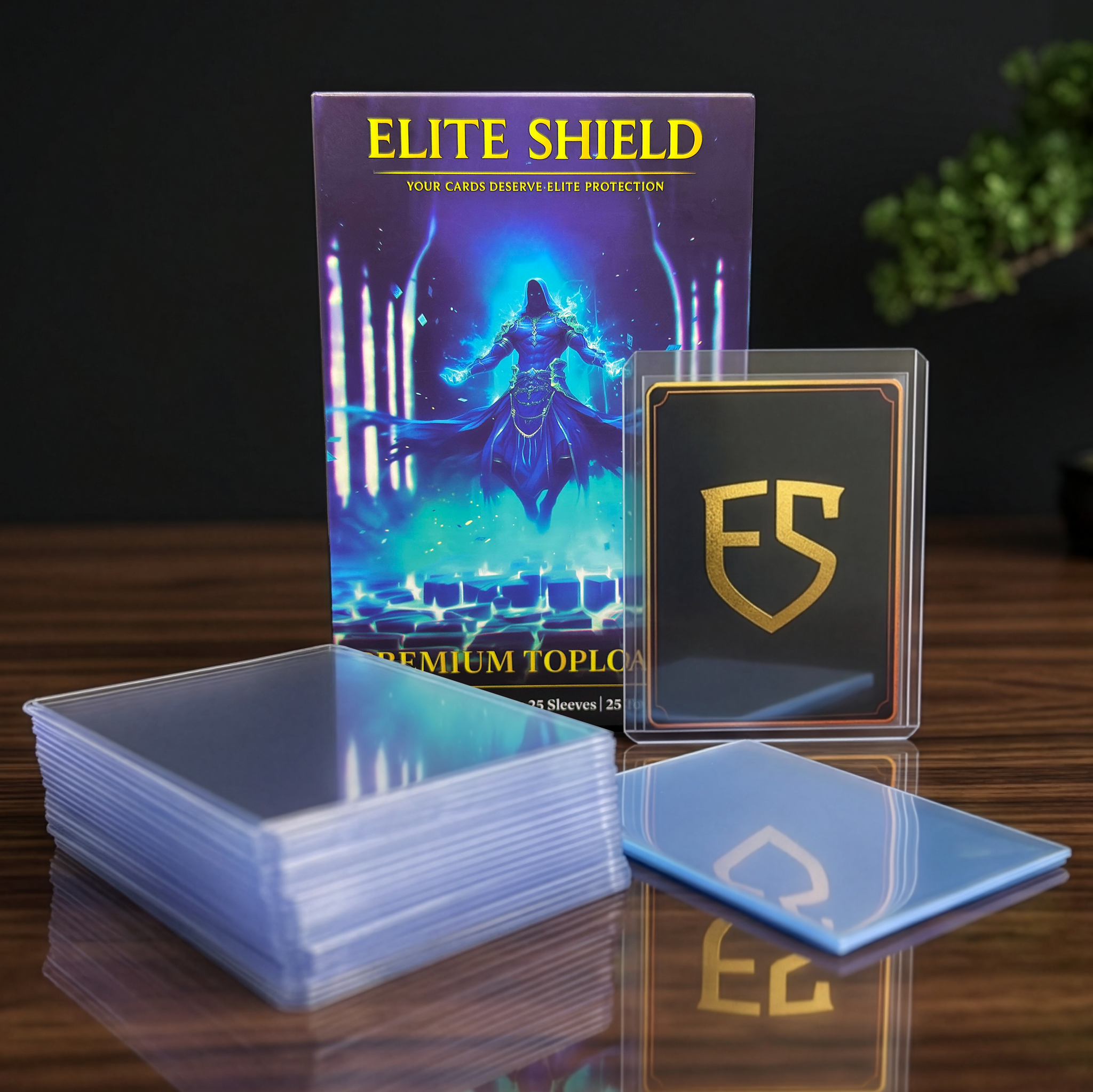 Elite Shield Premium Toploader (x25) – Inclus 25 Sleeves Premium
